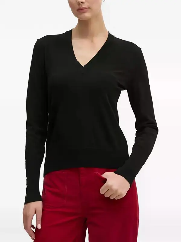BENETTON Button V-neck Knitwear