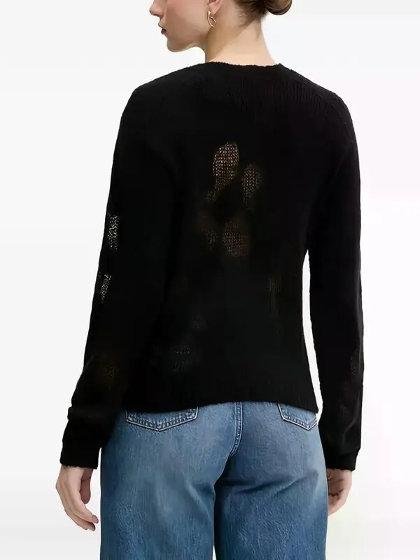 BENETTON Openwork Round Neck Sweater
