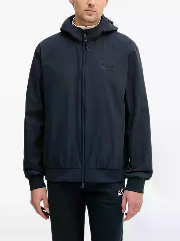 EA7 Zip-up Hooded Jacket - Blue