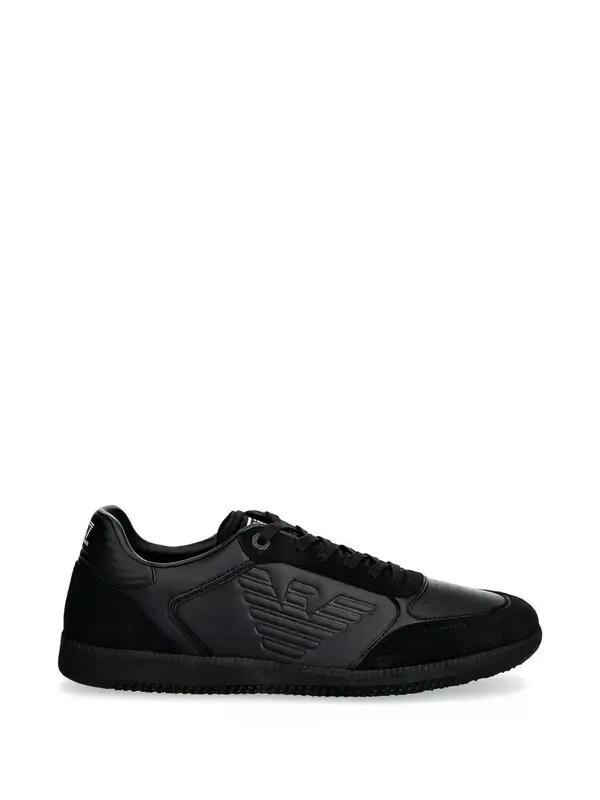 EA7 Embossed Logo Sneakers - Black
