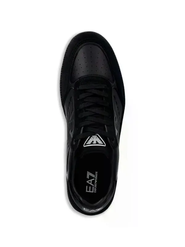 EA7 Embossed Logo Sneakers - Black
