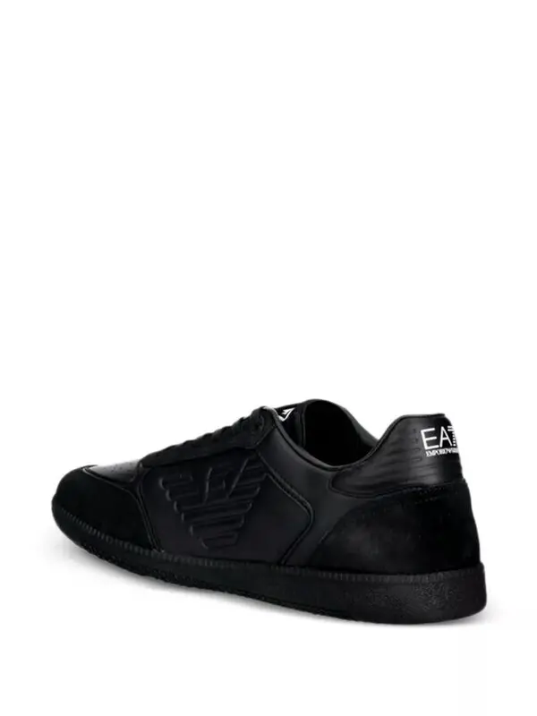 EA7 Embossed Logo Sneakers - Black