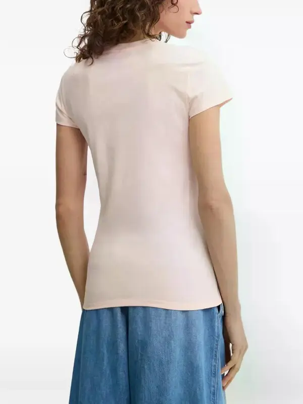 Armani Exchange Sequin-logo T-shirt - Pink