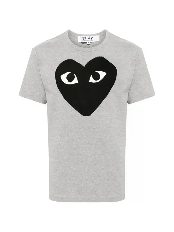 Play Comme Des Garcon Heart-print T-shirt - Grey