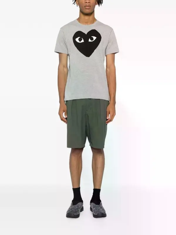 Play Comme Des Garcon Heart-print T-shirt - Grey