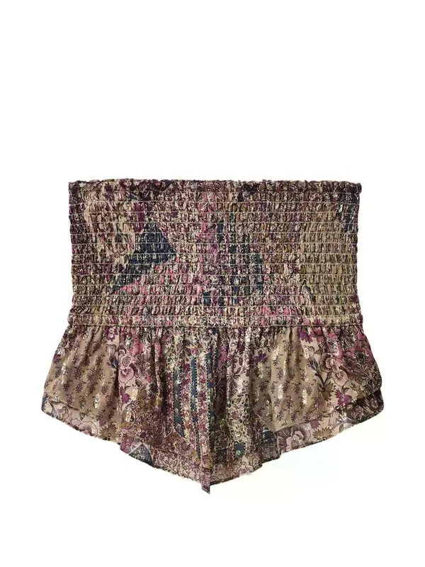 Ba&sh Shirred Floral-print Top