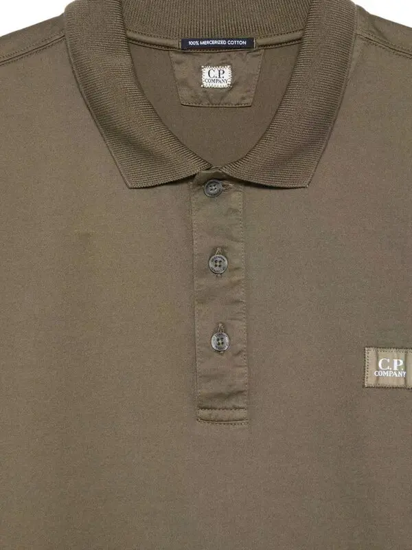 C.P. COMPANY Button Jersey Polo Shirt - Green