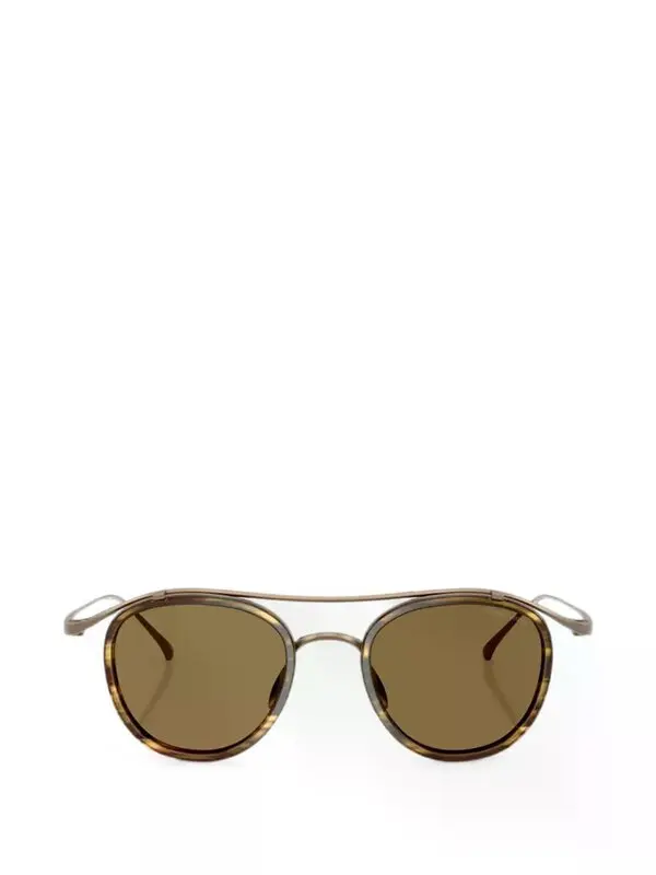 Giorgio Armani Round Frame Sunglasses - Brown