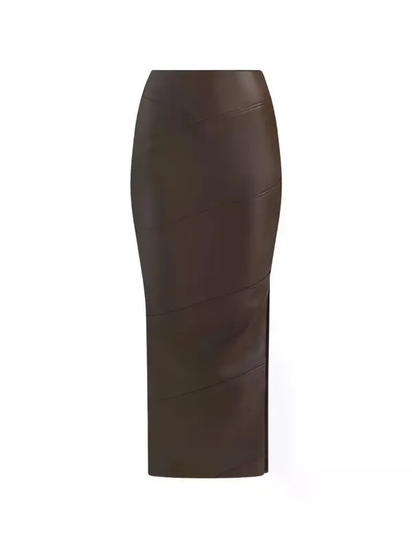 Manière De Voir Daisy Panelled Side-slit Midi Pencil Skirt