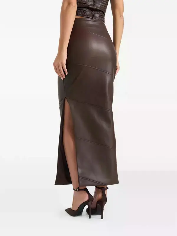 Manière De Voir Daisy Panelled Side-slit Midi Pencil Skirt