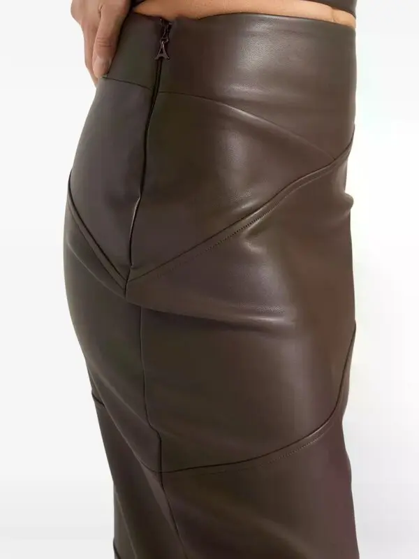 Manière De Voir Daisy Panelled Side-slit Midi Pencil Skirt