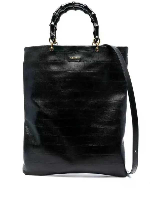 JIL SANDER Embossed Leather Tote