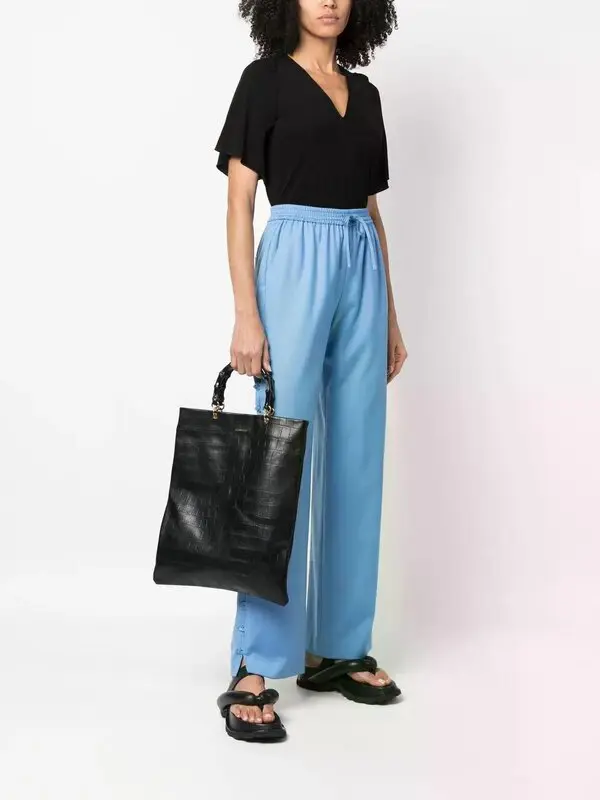 JIL SANDER Embossed Leather Tote