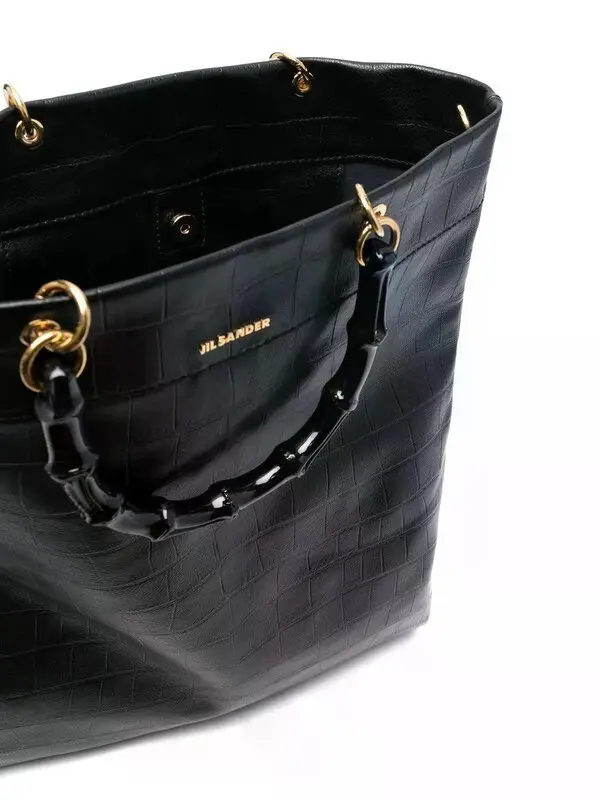 JIL SANDER Embossed Leather Tote