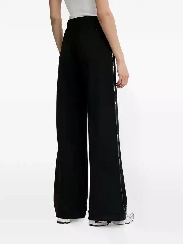 EA7 Logo Stripe Wide Leg Track Pants