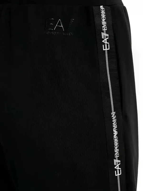EA7 Logo Stripe Wide Leg Track Pants