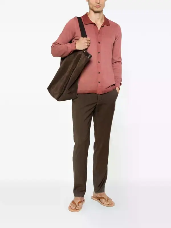 AROVESCIO Long-sleeve Buttoned Collared Shirt - Red