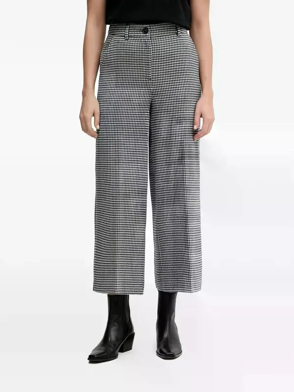 BENETTON Houndstooth Trousers - Grey