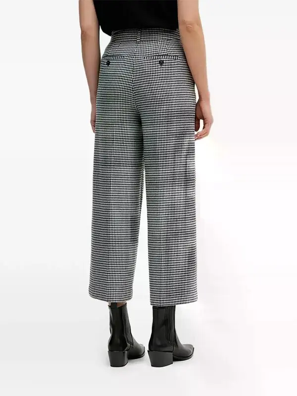 BENETTON Houndstooth Trousers - Grey