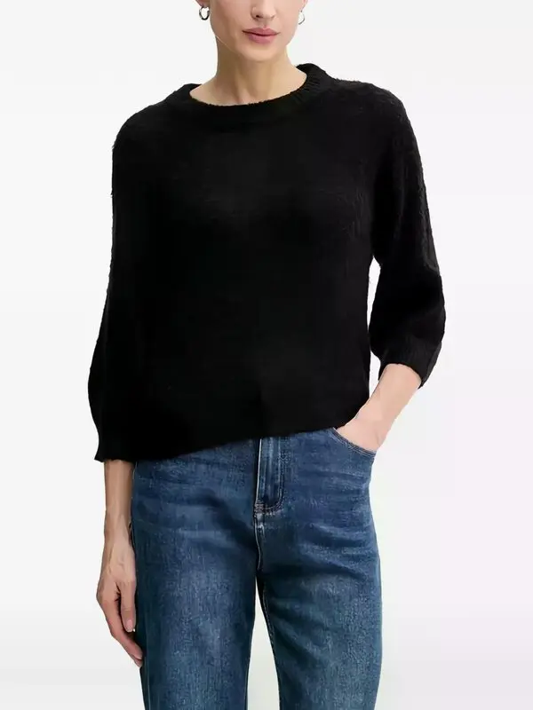 BENETTON Round Neck Three-quarter Sleeve Sweater