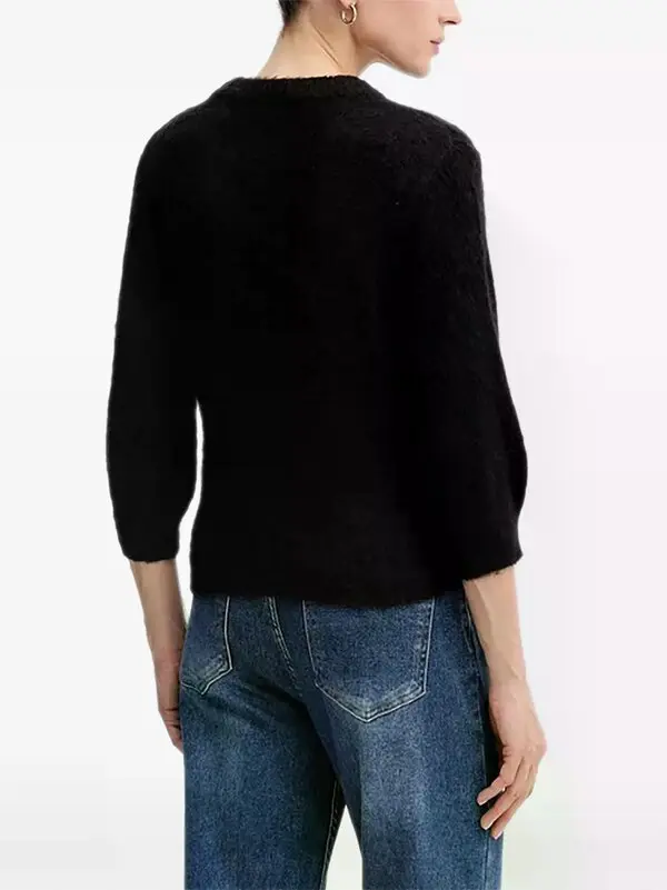 BENETTON Round Neck Three-quarter Sleeve Sweater