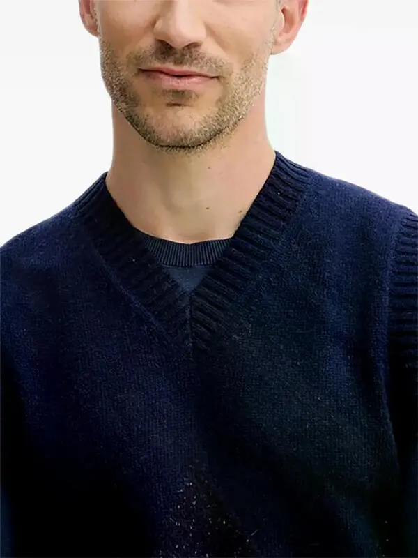 BENETTON Argyle V-neck Knitwear