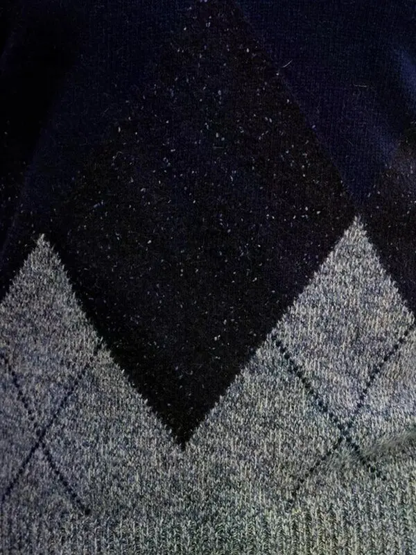 BENETTON Argyle V-neck Knitwear