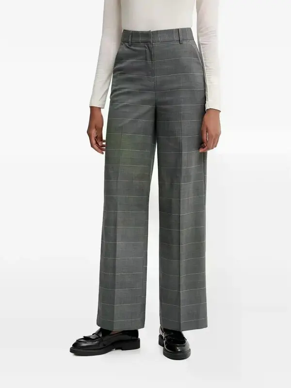 BENETTON Patterned Wide Leg Trousers