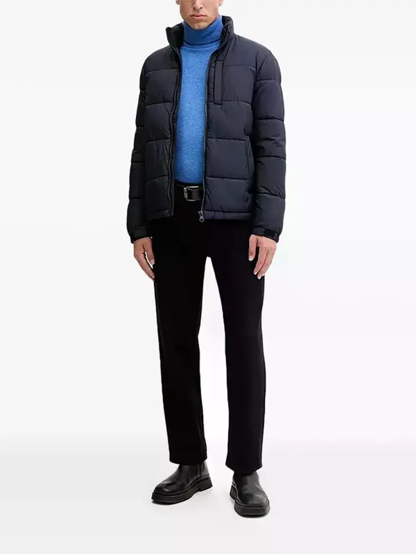 BENETTON Fine Knit Roll Neck Sweater - Blue