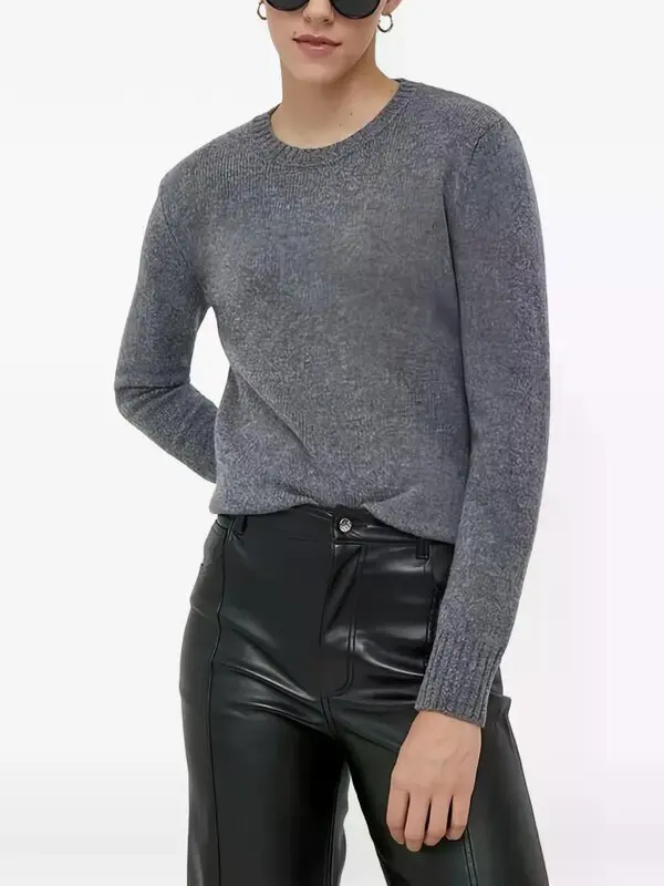BENETTON Crew Neck Long Sleeve Sweater With Ribbed Trims