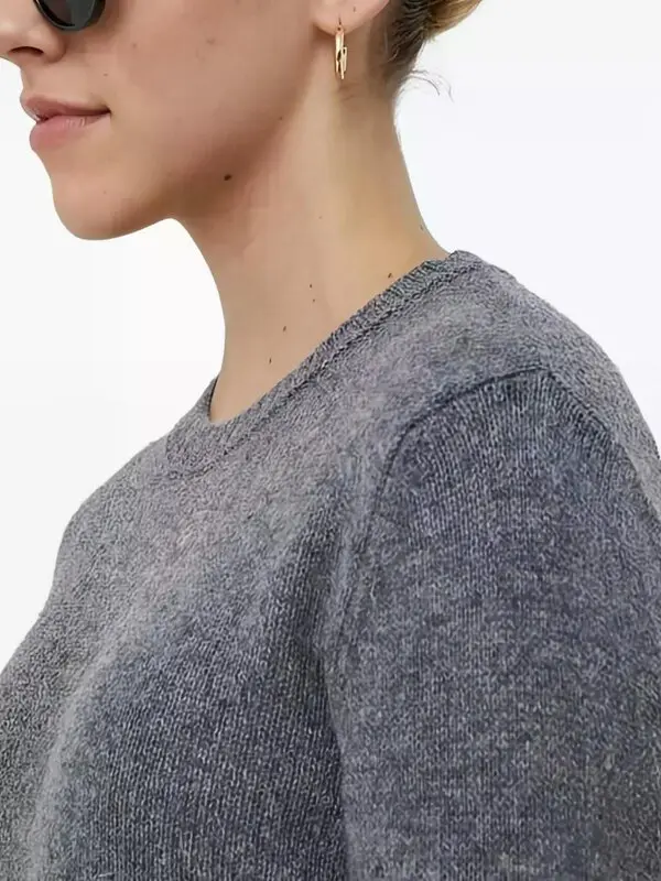 BENETTON Crew Neck Long Sleeve Sweater With Ribbed Trims