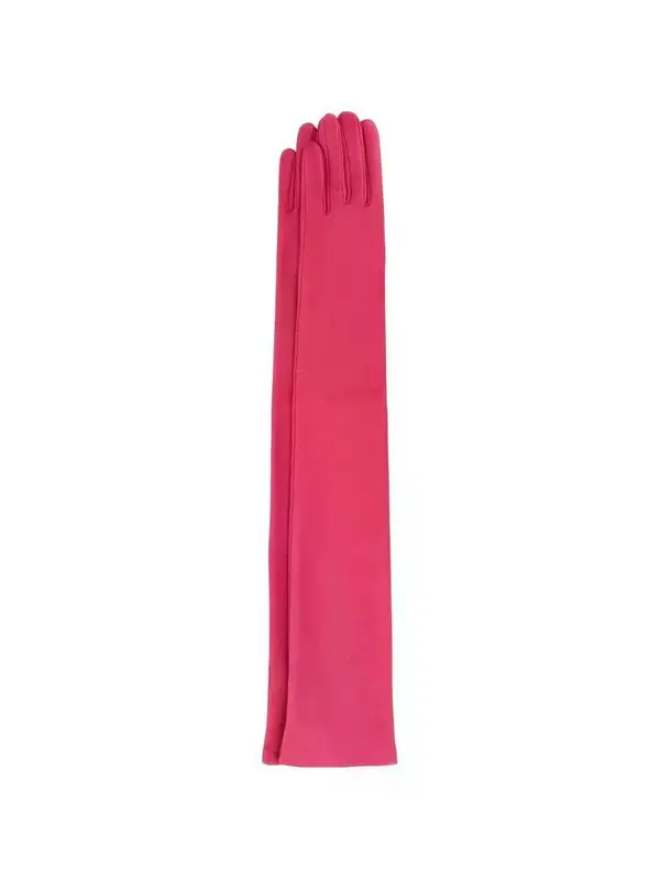 Balenciaga Leather Long Gloves - Pink