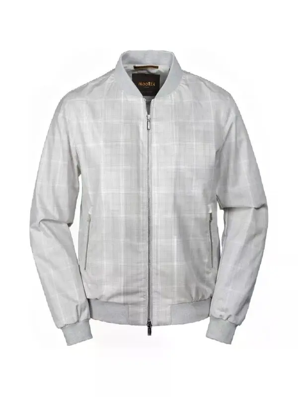 MOORER Zip-fastening Bomber Jacket - Grey
