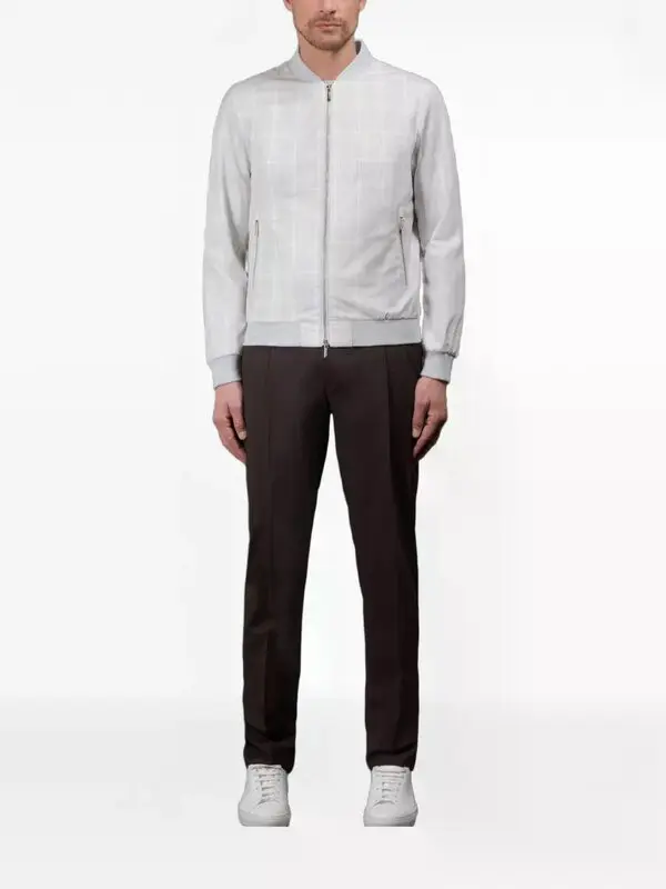 MOORER Zip-fastening Bomber Jacket - Grey