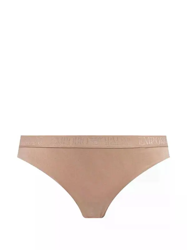 Armani Exchange Logo-waistband Briefs - Neutrals