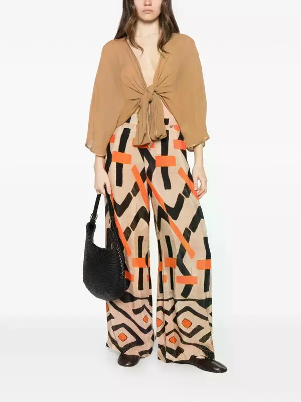 Dixie Tie-front Top - Neutrals