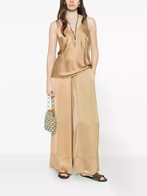 Dixie V-neck Sleeveless Top - Neutrals