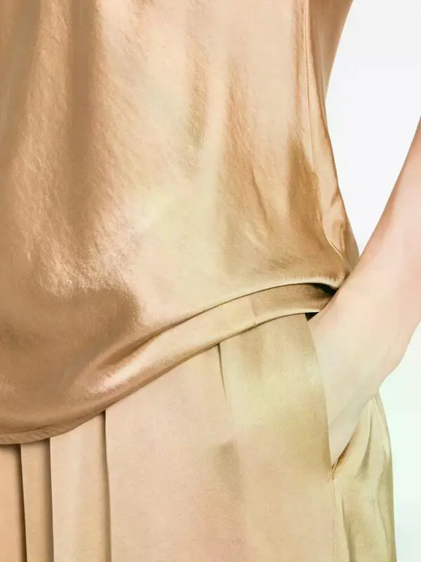 Dixie V-neck Sleeveless Top - Neutrals