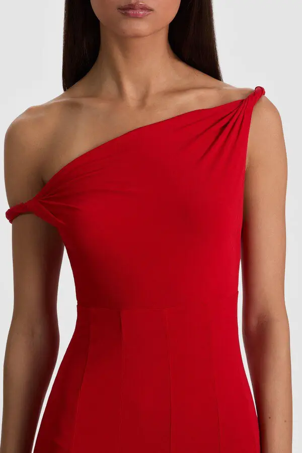 Alice + Olivia Noelia Twist Strap Maxi Dress - Red