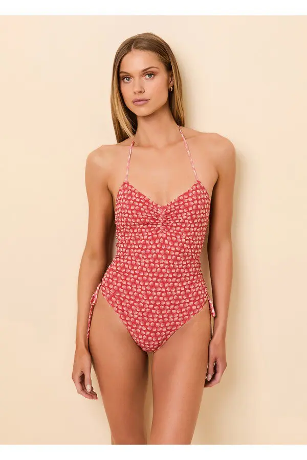 Solid & Striped Adina Printed One Piece - Red