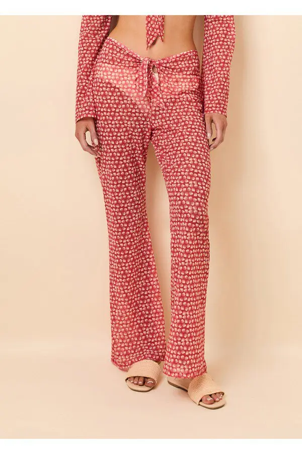 Solid & Striped Dolly Pant Mesh Rooftop Shell Print - Red