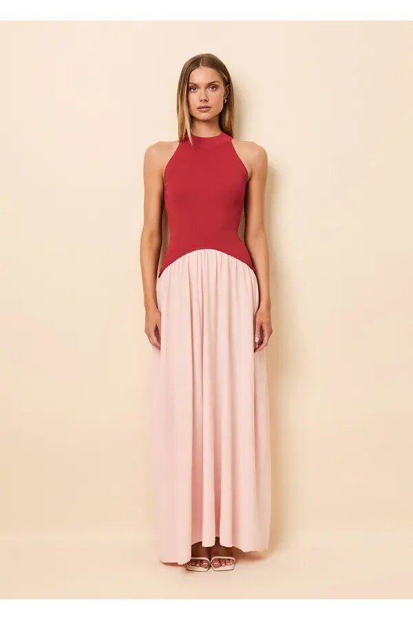 Solid & Striped Isola Maxi Dress - Red