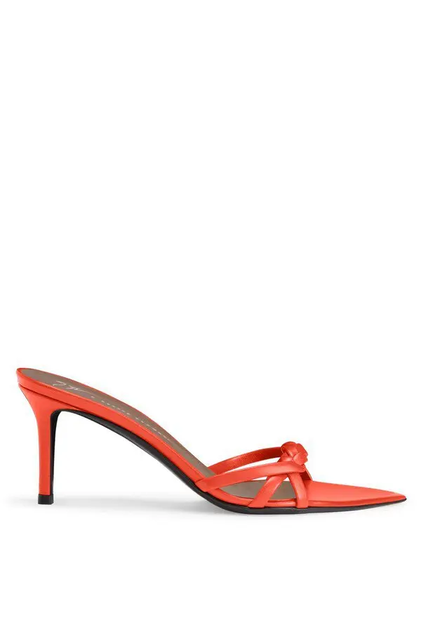 GIUSEPPE ZANOTTI Intriigo Braid 70 Mules - Coral