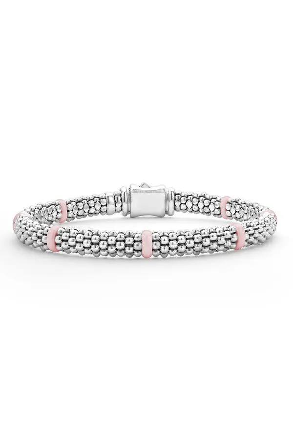 Lagos Caviar Ceramic Station Bracelet - Pink