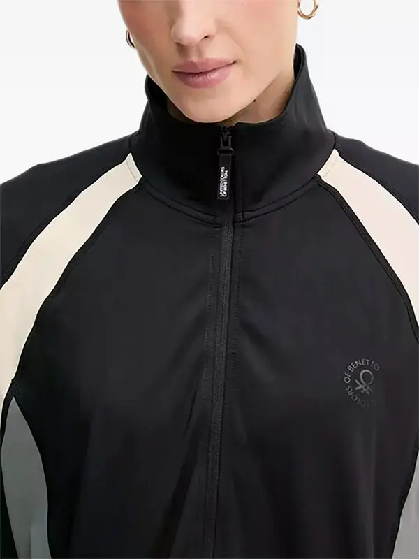 BENETTON Colour-block Zip-up Sweatshirt