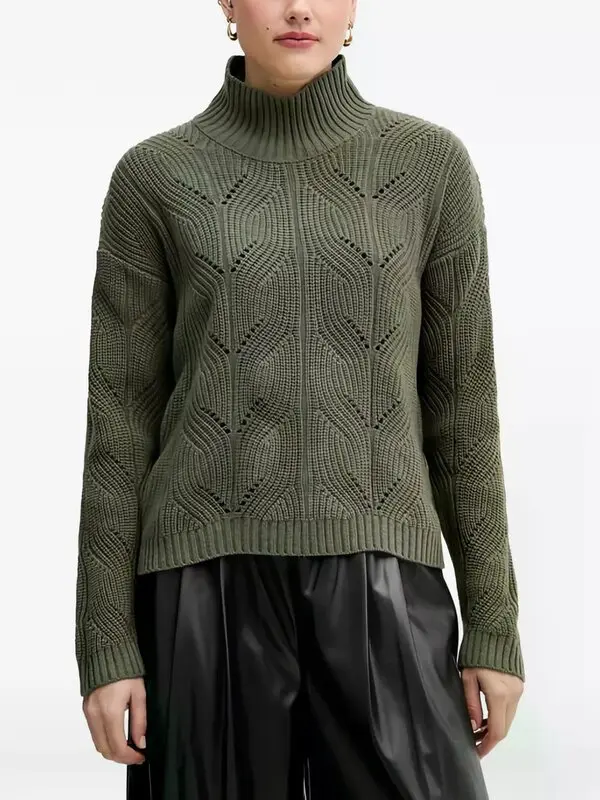 BENETTON Openwork High-neck Sweater