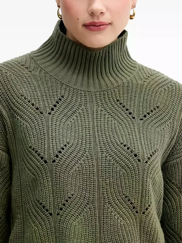 BENETTON Openwork High-neck Sweater