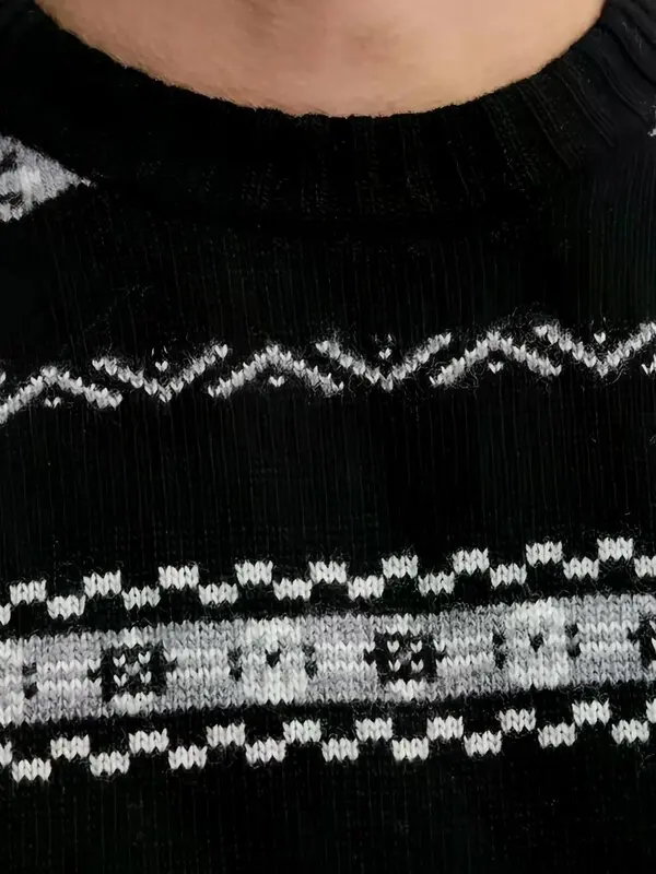BENETTON Patterned Pullover Sweater