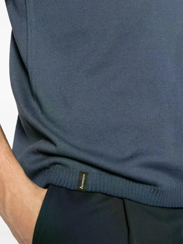 AROVESCIO Button Polo Shirt - Blue
