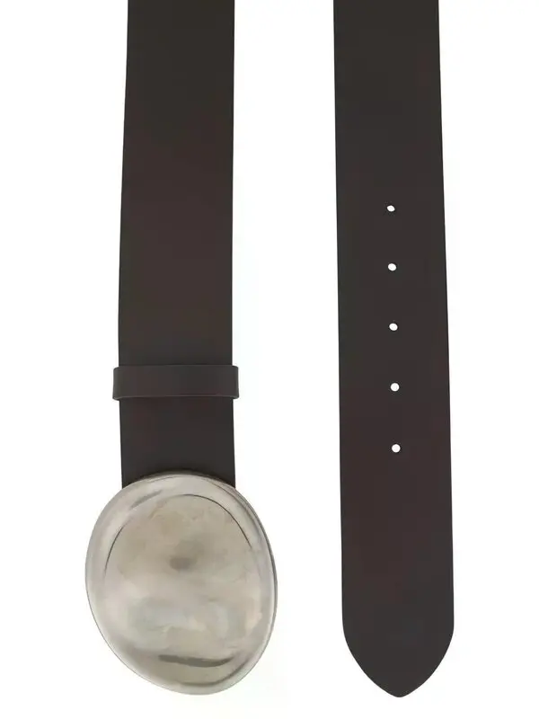 Khaite Keefe Silver-tone Buckle Belt